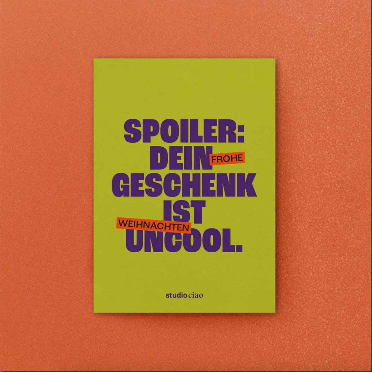 Studio Ciao | Postkarte "Spoiler" | Matsch mit Sahne