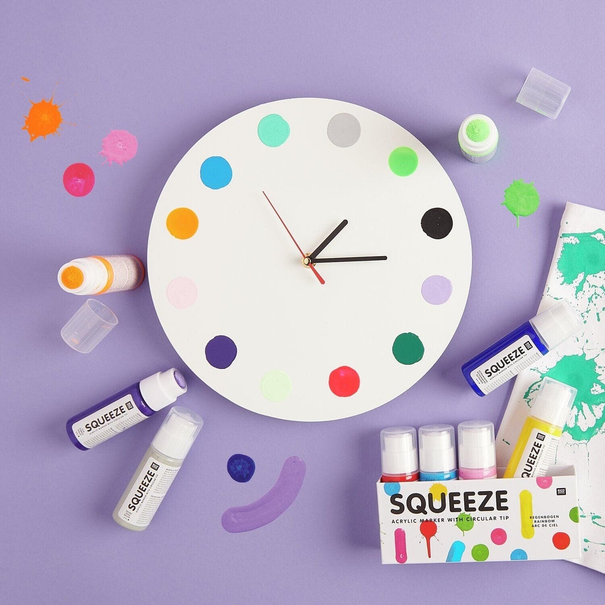 Rico Design | Acrylfarben Set "Squeeze Marker" | Matsch mit Sahne