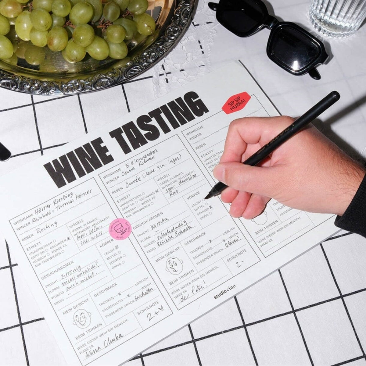 Block "Wine Tasting" von studio ciao | Matsch mit Sahne