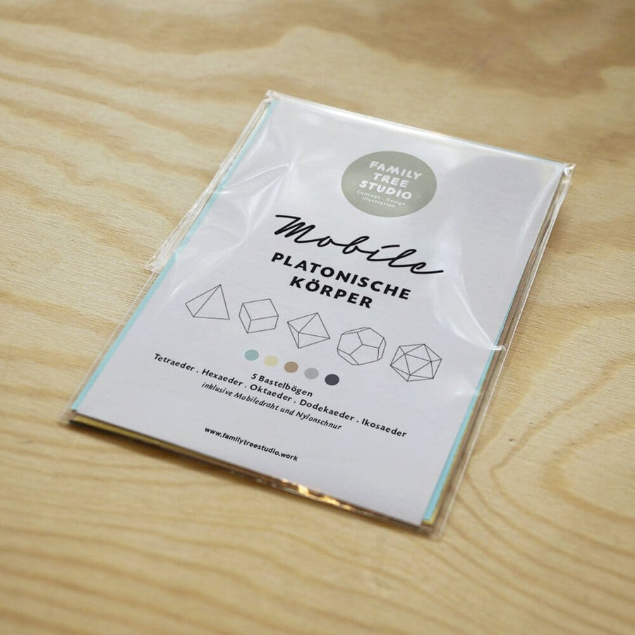 Mobile DIY Bastelbögen "Platonische Körper" von Family Tree Studio ...