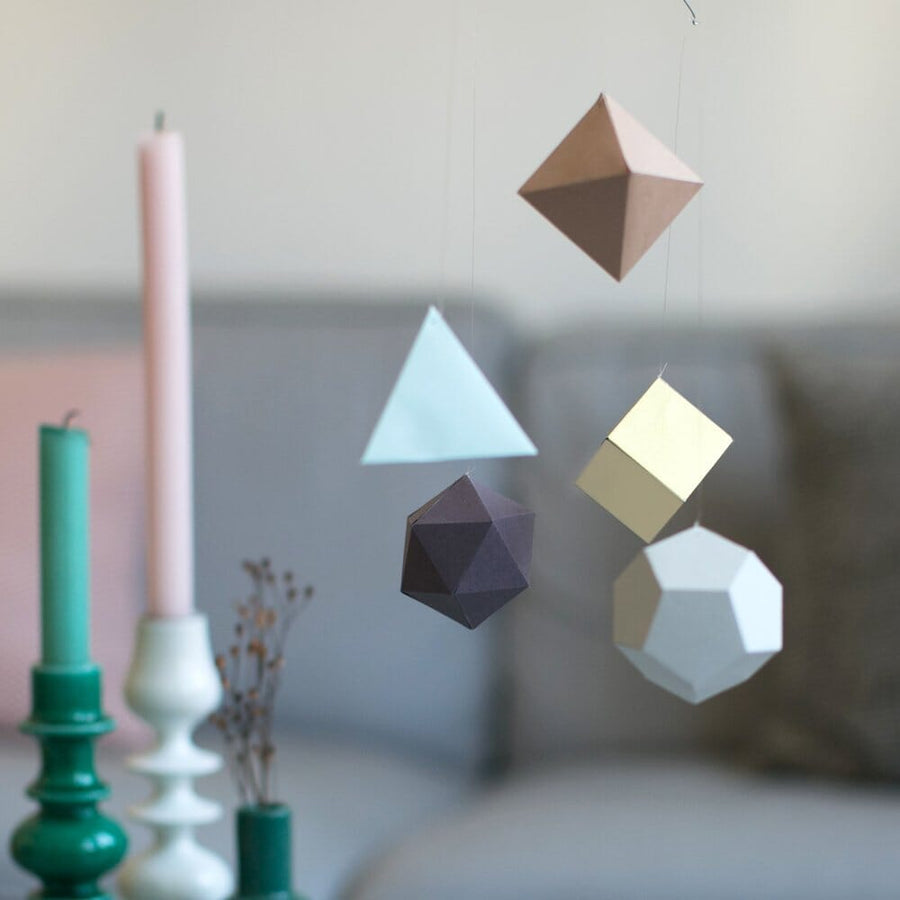 Mobile DIY Bastelbögen "Platonische Körper" von Family Tree Studio ...