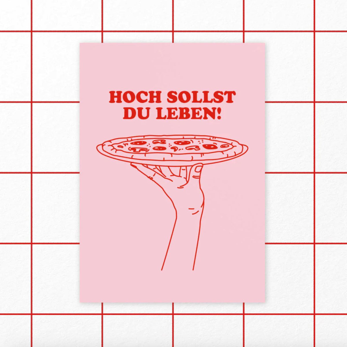 Postkarte "Hoch sollst du leben" von studio ciao | Matsch mit Sahne