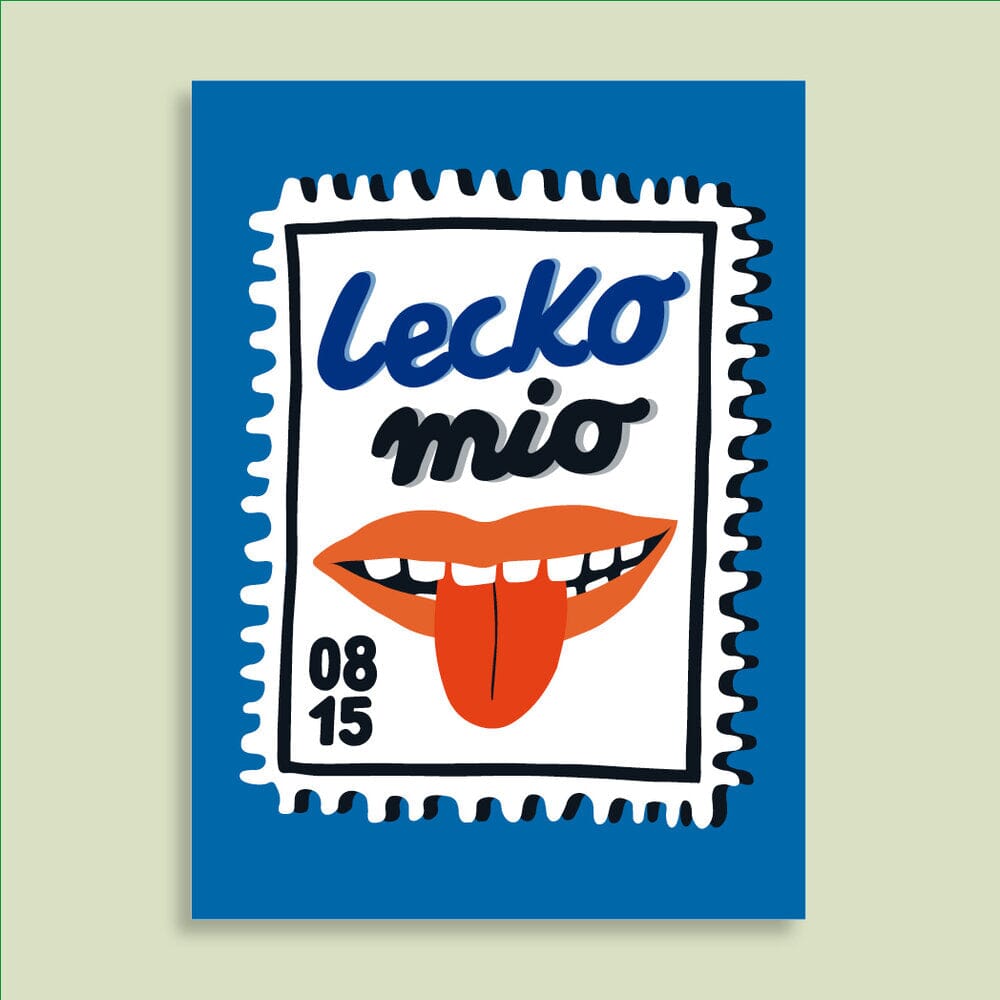 Poskarte "Lecko Mio" von Family Tree Studio | Matsch mit Sahne