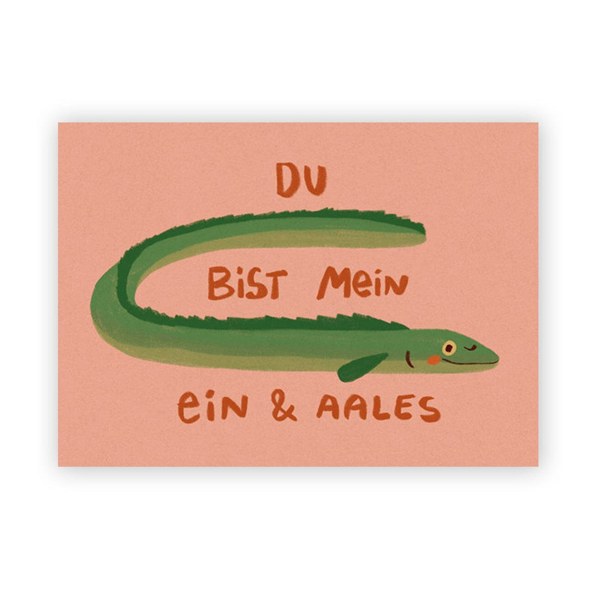 Postkarte "Mein Ein und Aales" von Slinga Illustration | Matsch mit Sahne