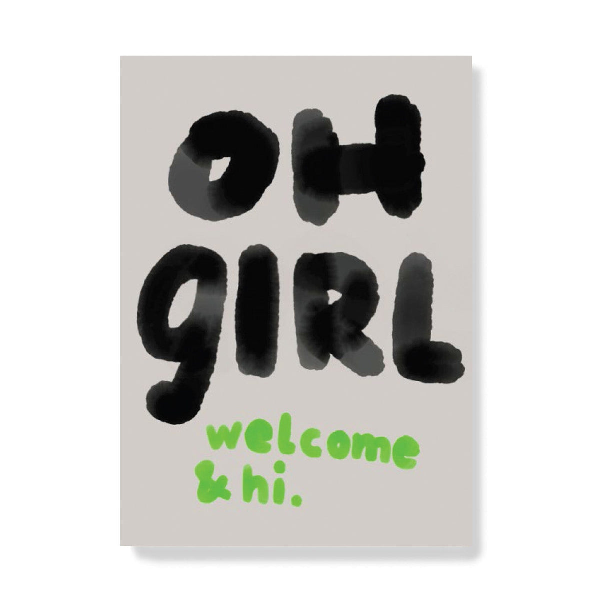 Postkarte "Welcome & Hi" von Framboise und Ketchup | Matsch mit Sahne