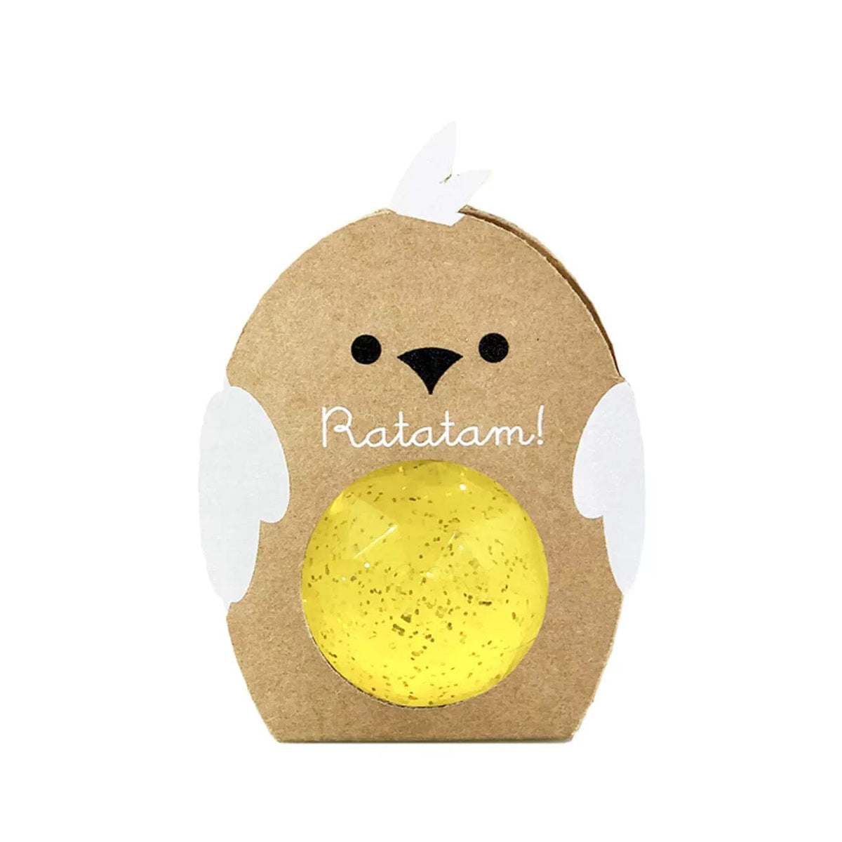 Flummi "Küken" mit Glitzerelementen von Ratatam | Matsch mit Sahne