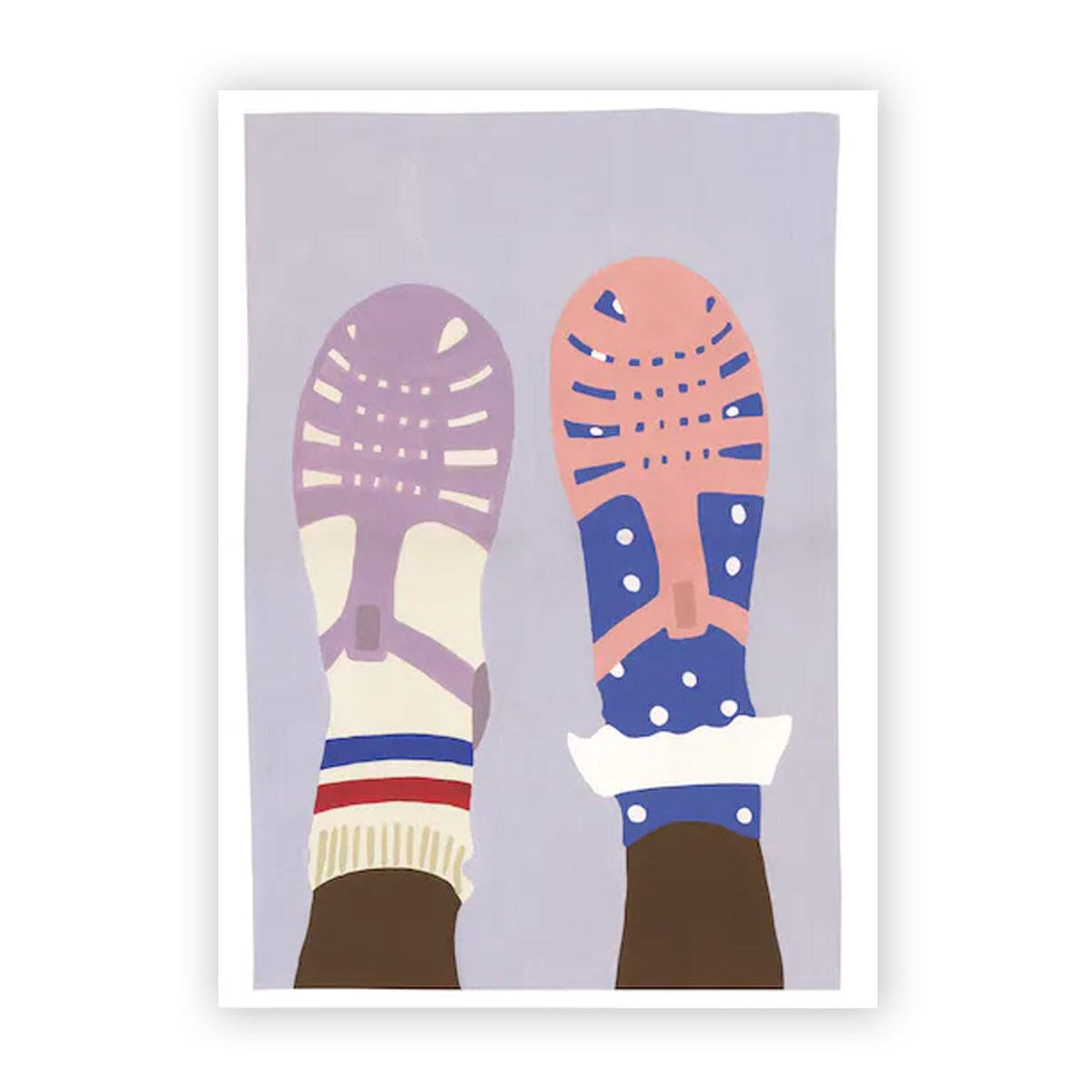 Poster "Sandalen" 30x40cm von Taxi Brousse | Matsch mit Sahne